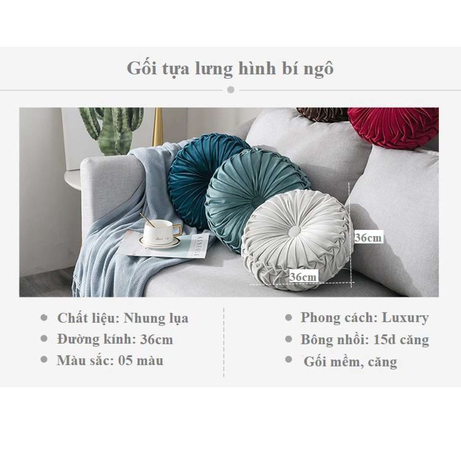 Hàng sẵn Gối tựa lưng sofa đệm tròn ngồi bệt hình bí ngô bánh xe sang ...