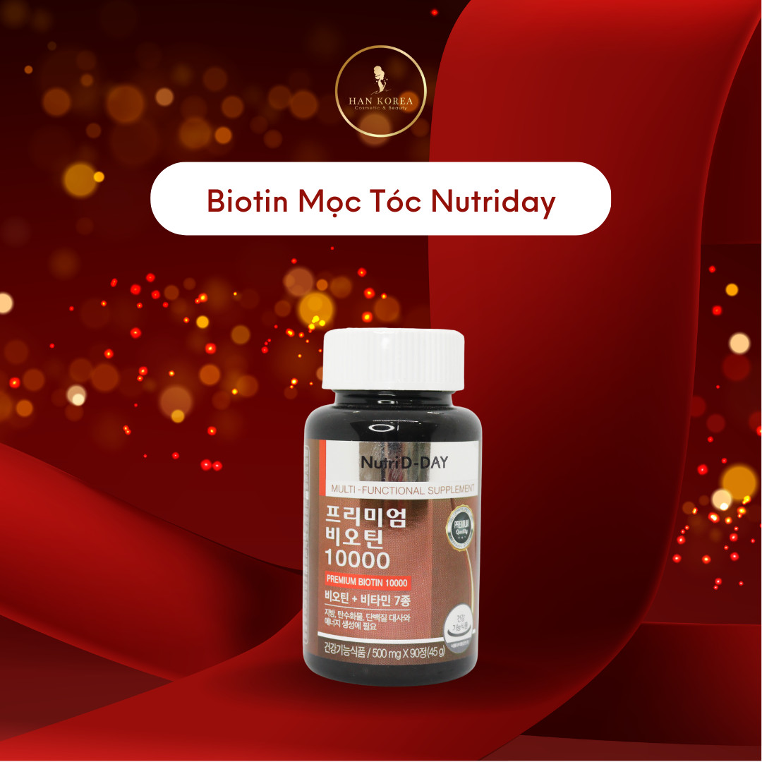CHÍNH HÃNG Viên Uống BIOTIN 10.000UG NUTRI D-DAY giúp mọc tóc lưu thông ...