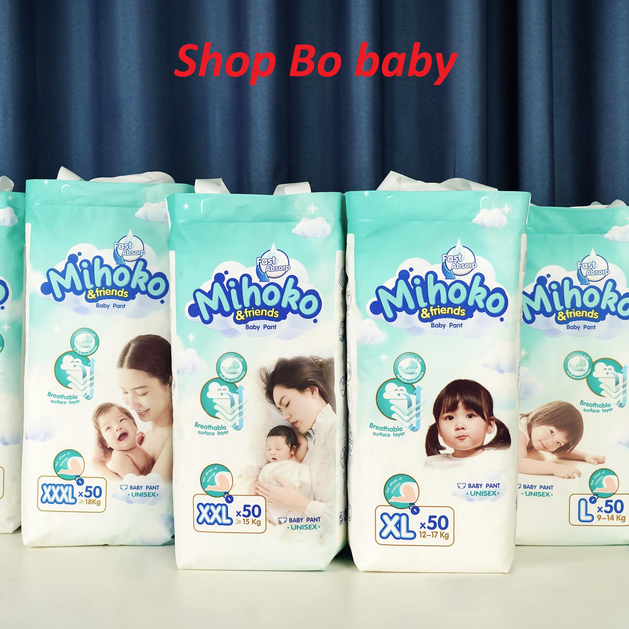 Tã Bỉm MIHOKO Cao cấp DánQuần Szie S50M50 L50XL50XXL503XL50 - MixASale