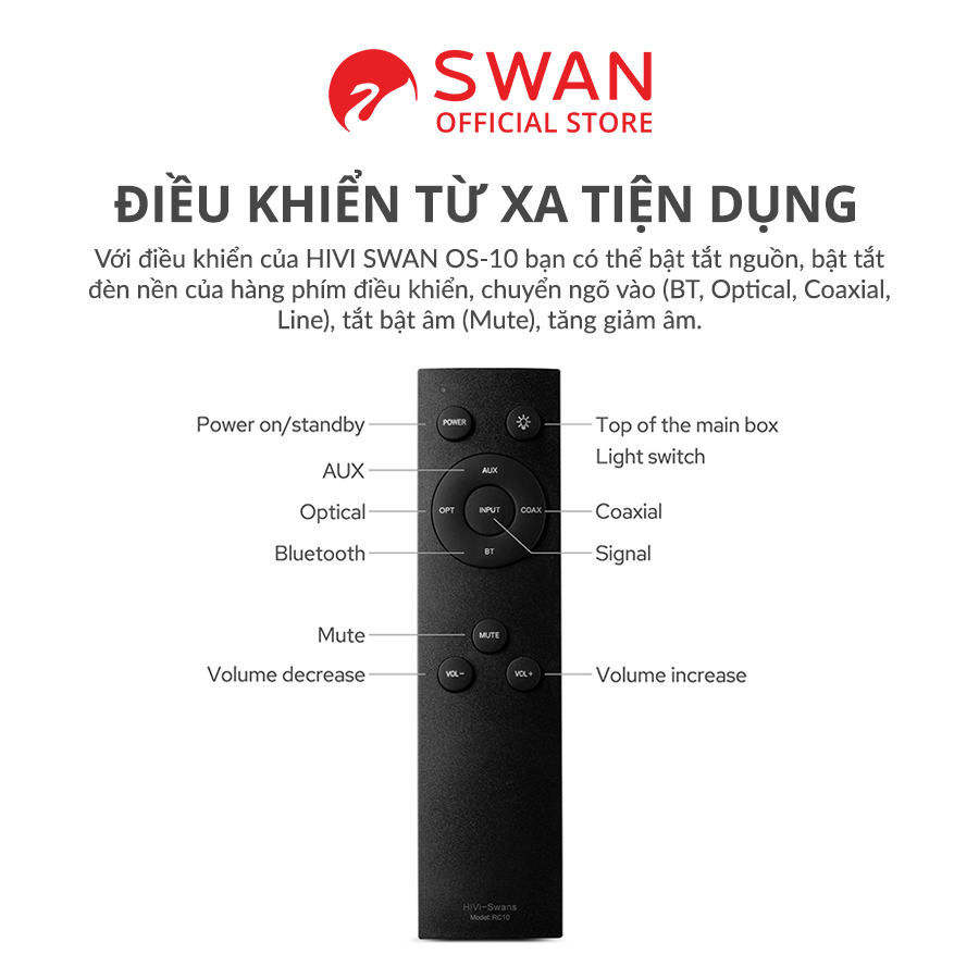 Loa HIVI SWAN OS-10 - Kiểu 2.0 - Bluetooth v5.0 - Phím cảm ứng - Bass ...