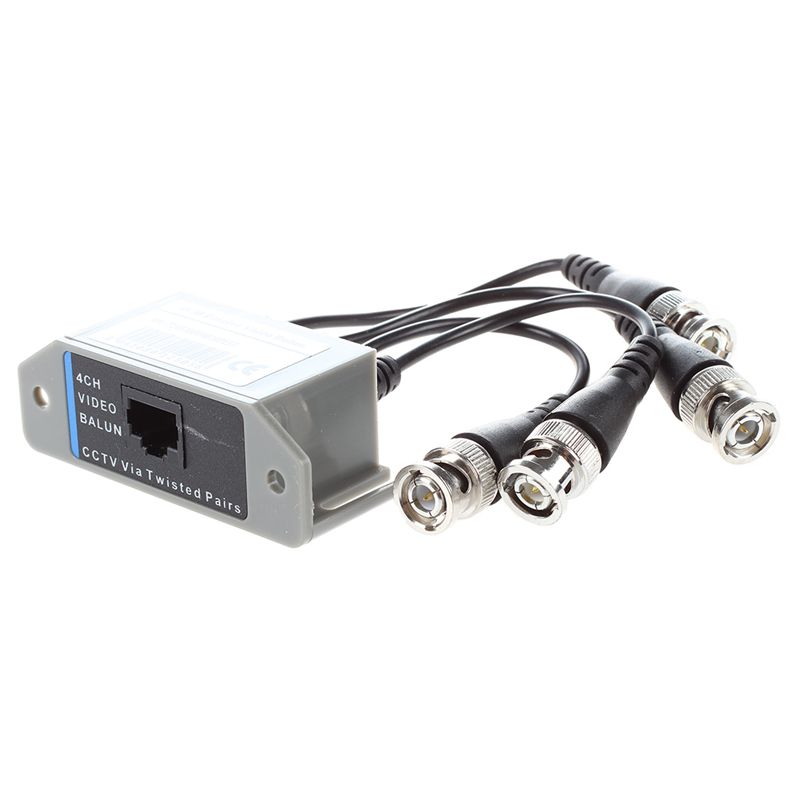 4-Channel Video Balun BNC UTP CAT5 Transmitter for CCTV/ Surveillance Camera Trend - nbm67e2 ...