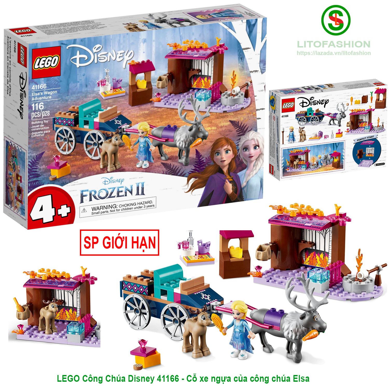 LEGO Công Chúa Disney 41166 - Cỗ xe ngựa của công chúa Elsa (LEGO 41166 ...