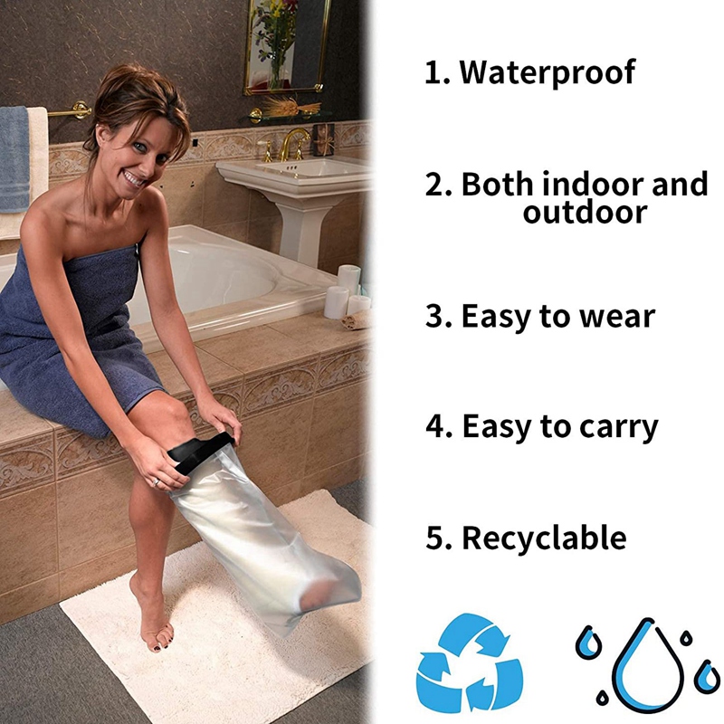 Waterproof Cast Shower Cover Leg for Adults Foot and Lower Leg Cast Wounds Protector Showering ...