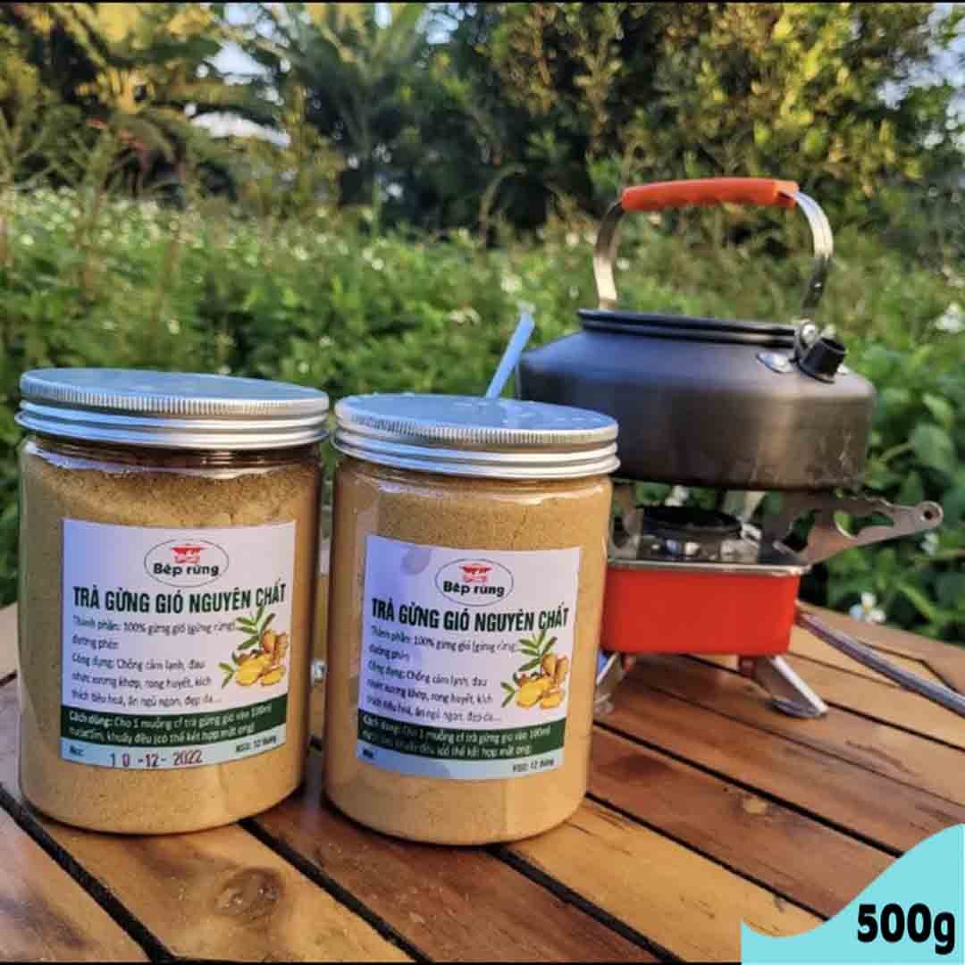 Combo 2 hũ500gram trà gừng gió đường phèn thiên nhiên tiệm trà gừng gió ...