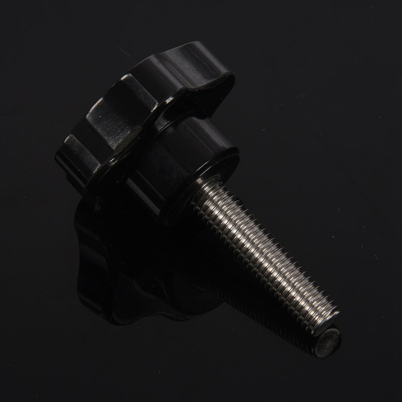 M8 x 35mm Male Thread Screw On Type Star Head Clamping Knob Grip ...