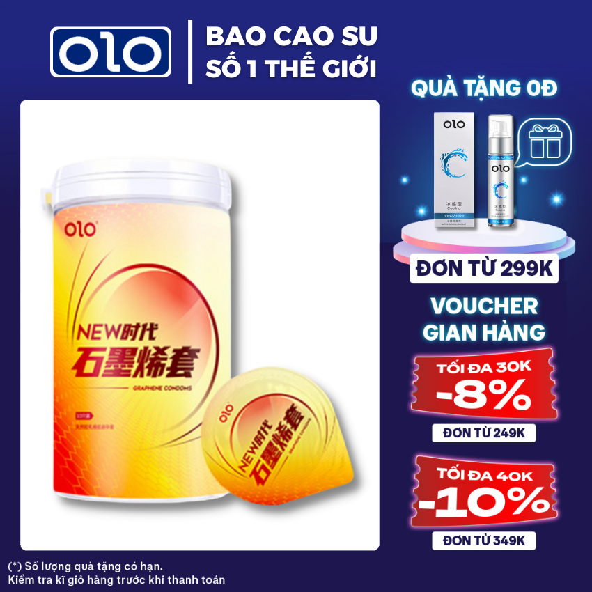 Bao cao su OLO 001 Graphene bcs siêu mỏng dẫn nhiệt chống xuất tinh sớm kéo dài thời gian - MixASale