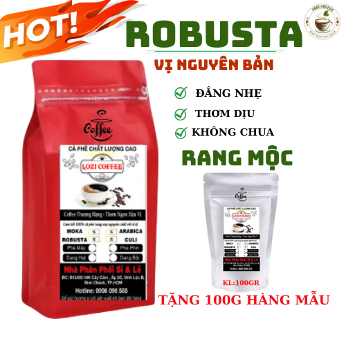 Cà phê hạt rang bơ ROBUSTA loại truyền thống (mix 80 ROBUSTA 20 ARABICA ...