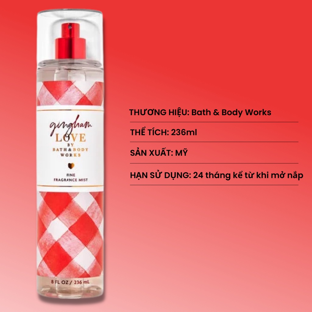 Bath And Body Works Gingham Love Fine Fragrance Mist 236ml Lazada