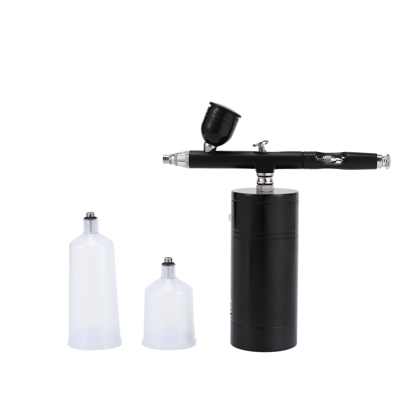 Mobile Airbrush แบบพกพา 0.3mm Black Mini Air Compressor Spray Airbrush ...