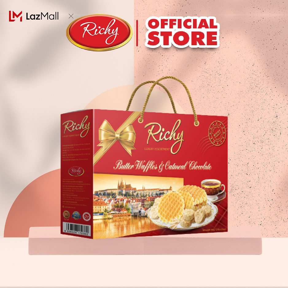GIÁ HOT MEGA SALE 9.9 MUA 2 tặng 1 Bánh Richy quai xách 368g - date T11-12.2023 -bánh kẹo Richy ...
