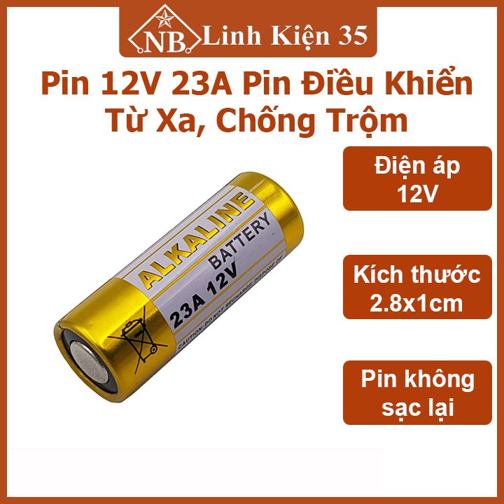 Pin 12V 23A điều khiển từ xa, pin chống trộm - không sạc kích thước 2 ...