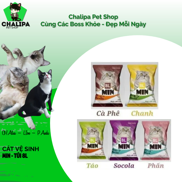 Cát vệ sinh cho mèo MIN 8L xuất sứ Nhật Bản BAO BÌ MỚI SHIP NHANH HCM ...