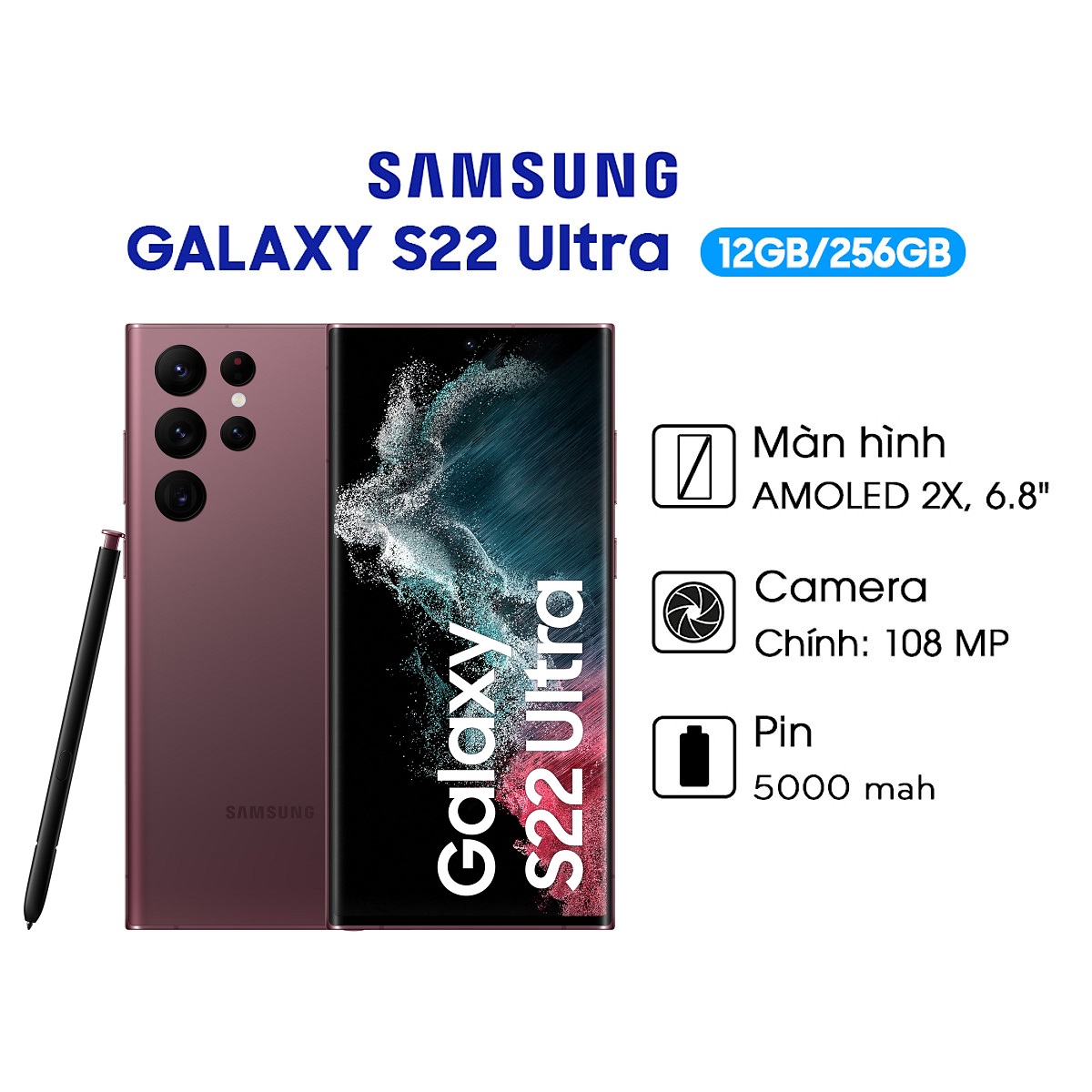 Điện thoại Samsung Galaxy S22 Ultra 5G (12GB/256GB) - Hàng Chính Hãng ...