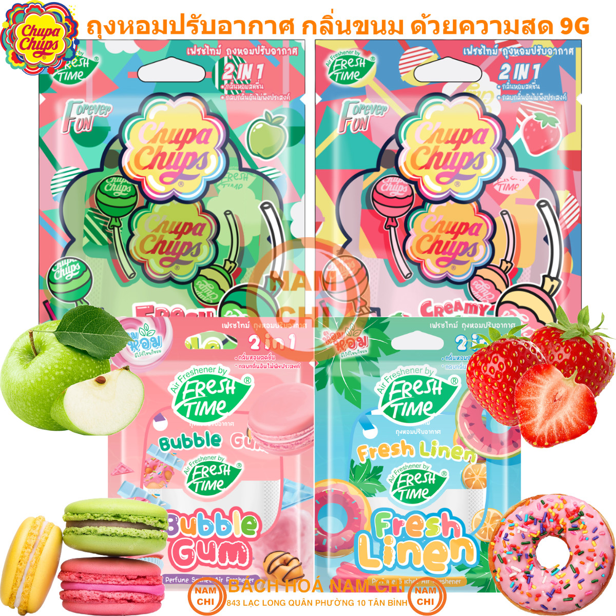 kẹo mút chupa chup hương trái cây bổ sung vitamin C - MixASale