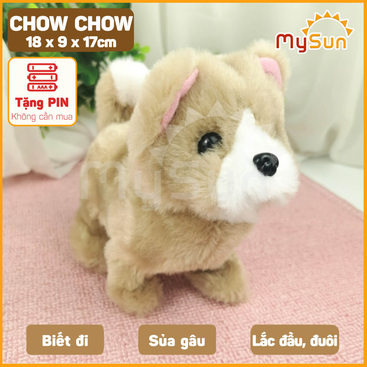 Đồ chơi con chó Robot biết đi biết sủa vẫy đuôi thông minh tặng 3 PIN ...