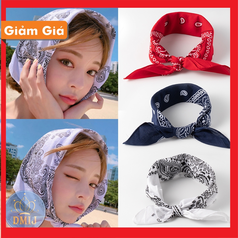Khăn Lụa Bandana Nữ Vuông Đủ Màu 50x50 cm Chất Mịn Mát - Khăn Turban ...