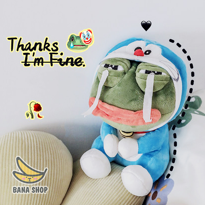 Gấu bông ếch xanh sad frog Pepe cosplay Doremon Doraemon siêu bựa dành ...