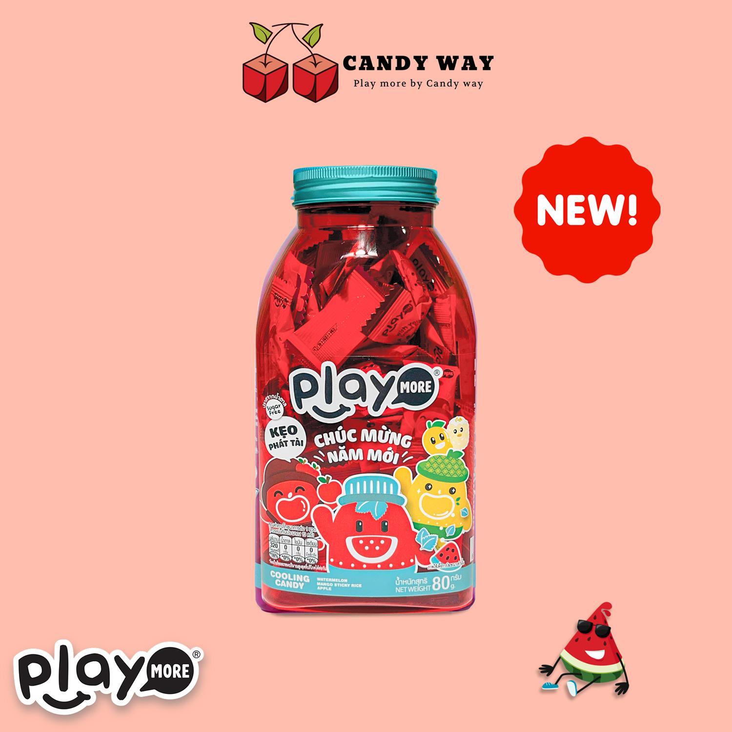 Kẹo Playmore khổng lồ - Hũ 80g - Kẹo ngậm không đường Phiên bản 2024 ...