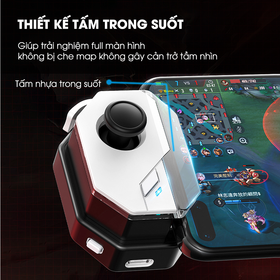 Tay cầm chơi game điện thoại Memo MB02 - Joystick hỗ trợ macro ghìm tâm auto tap liên quân ff ...