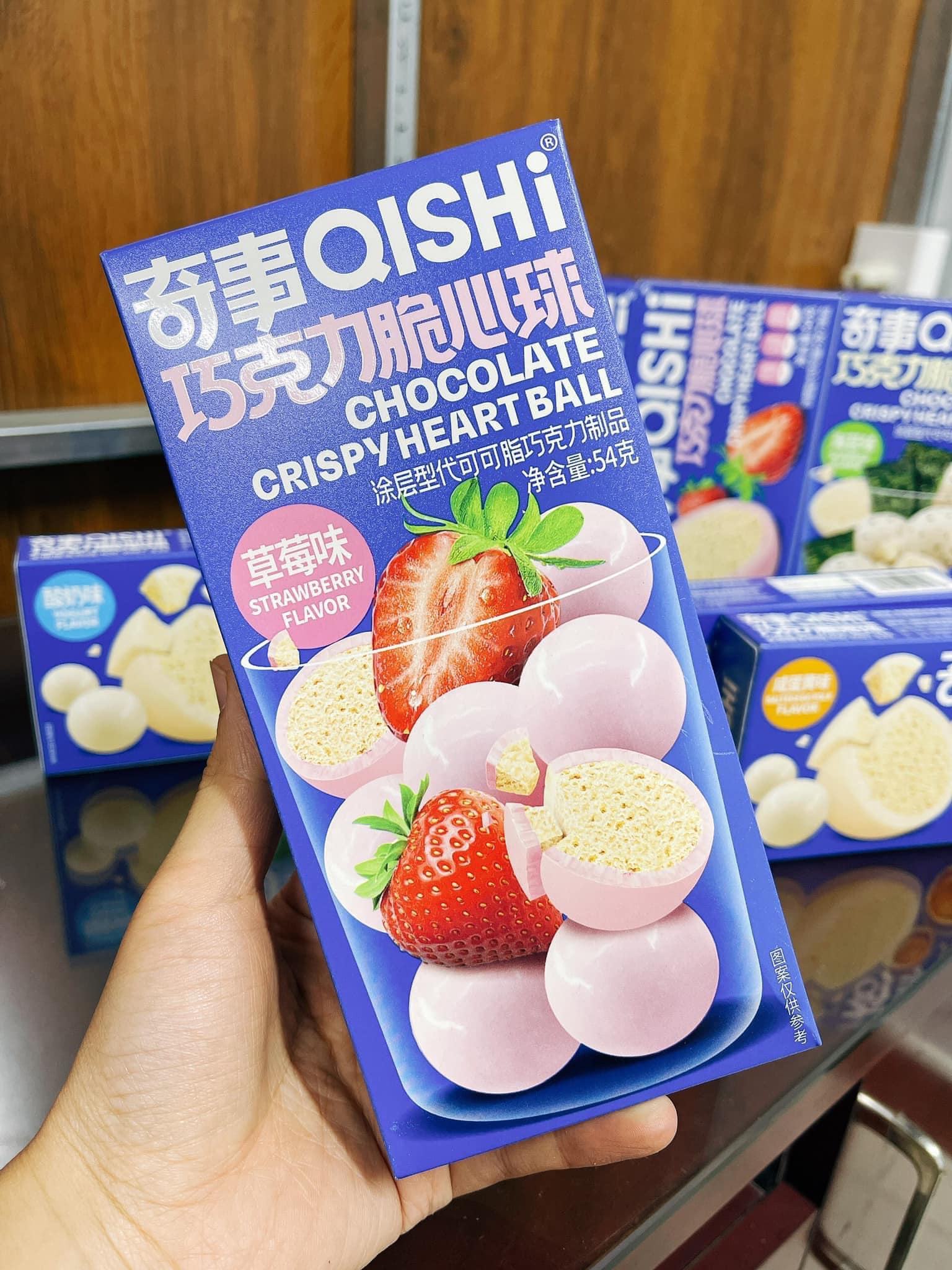 [Bánh tết 2hộp socola QISHI] Bánh bi Qishi hộp 54g hộp. bánh bi bọc ...