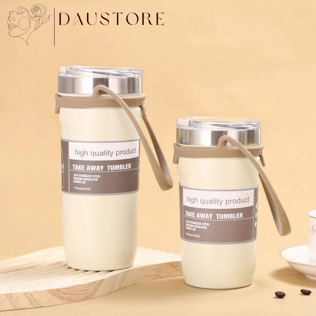 Bình Nước Giữ Nhiệt - Ly Cà Phê Giữ Nhiệt Inox 304 Tặng Kèm Tay Cầm Tiện Lợi 710ml 11220 | Lazada.vn