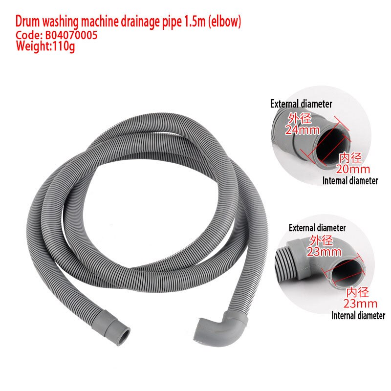 Automatic Drum Washing Machine Drain Pipe Elbow Straight Head Hose ...