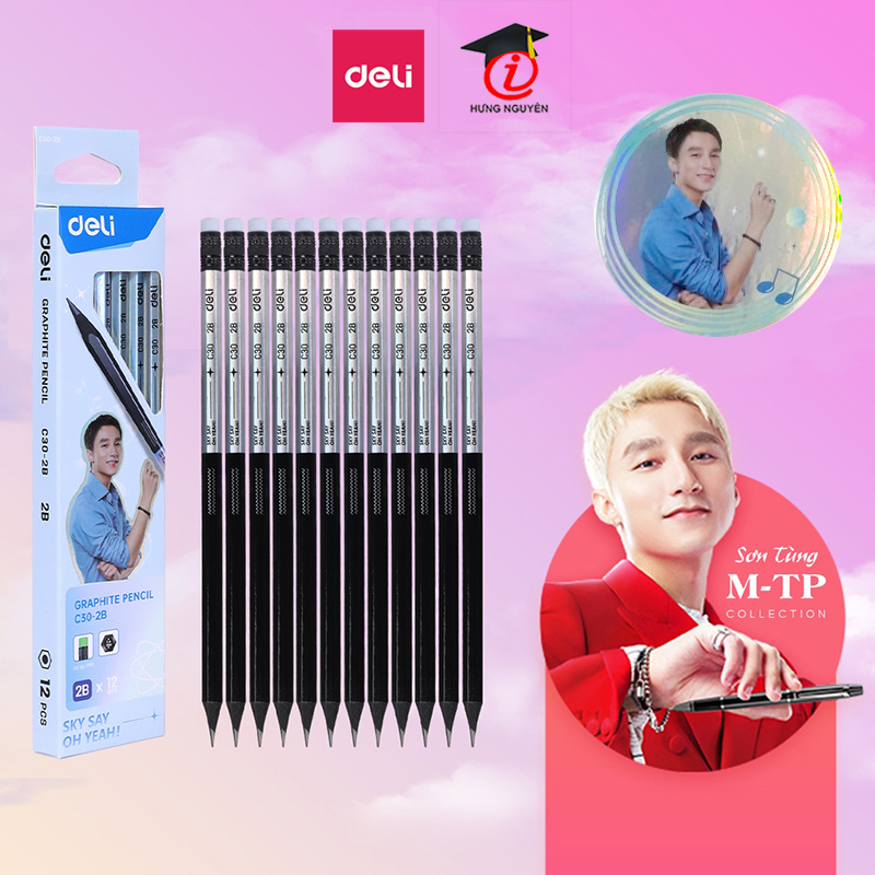 Hộp 12 bút chì Deli 2B phiên bản Sơn Tùng C30 / C31 | Lazada.vn