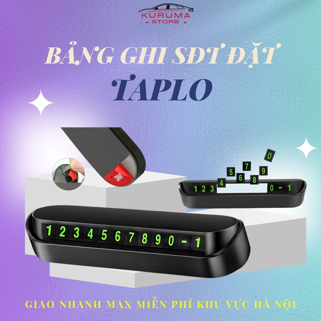 Bảng hiển thị số điện thoại gắn tapo - Thẻ ghi nhớ sdt dừng đỗ xe ô tô ...