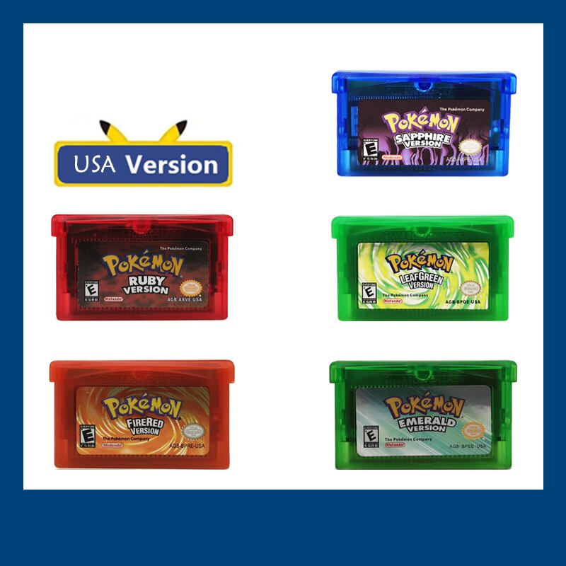 Pokemon Game Boy USA Version 5 Boxes/Set GBA Memory Card GB GBC NDSL ...