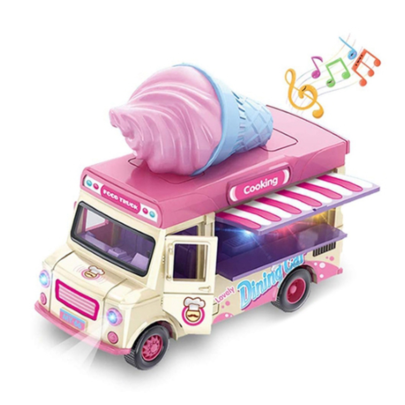 Toy Car with Music Lights and Openable Awning, Ice Cream Toy Car ...