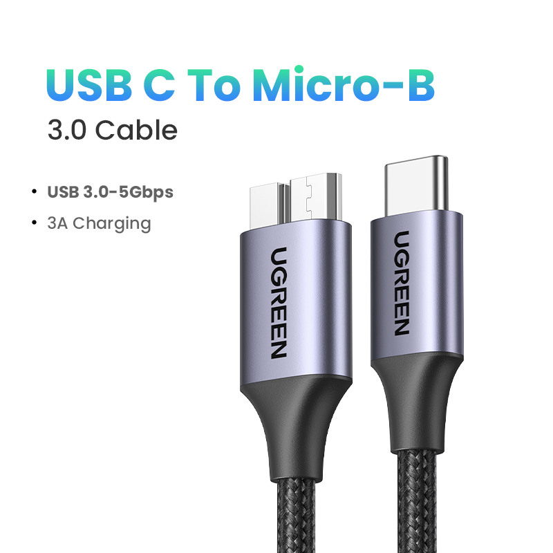 UGREEN USB C to Micro B 3.0 Cable 5Gbps 3A Fast Sync Cord for Macbook ...