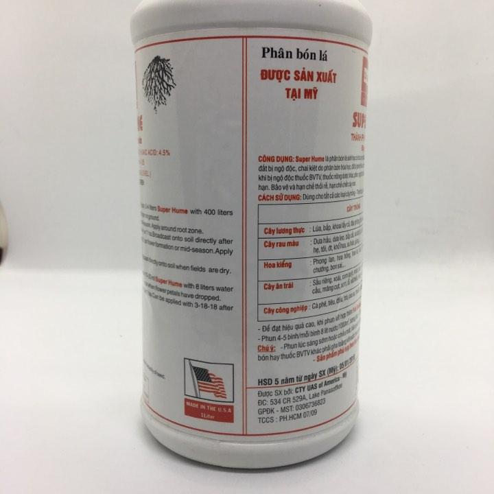 Phân bón humic đậm đặc SUPER HUME chai 250ml (thay thế cho humic 322 ...