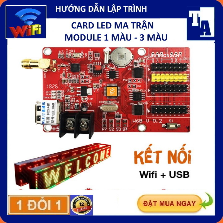 [FREESHIPMAX 2022] HÀNG MỚI VỀ, HÀNG LOẠI XỊN BỀN ĐẸP - Mạch wifi điều khiển led ma trận HD W60 ...