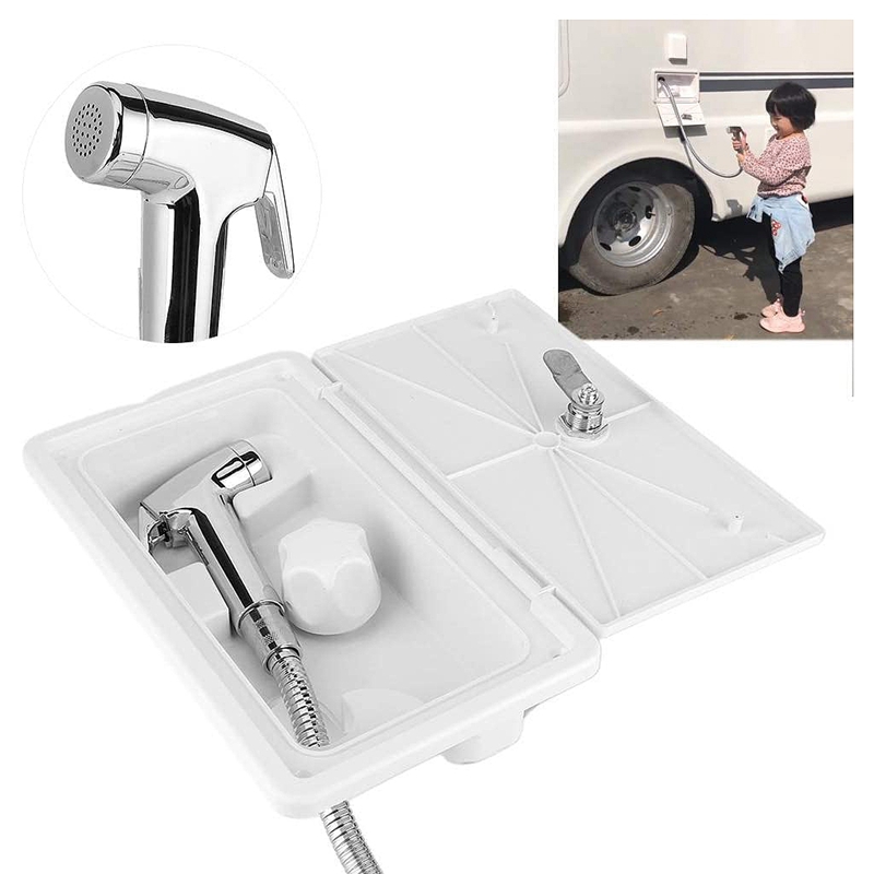 RV Shower Box Kit with Lock-Includes Shower Faucet Shower Hose Shower ...