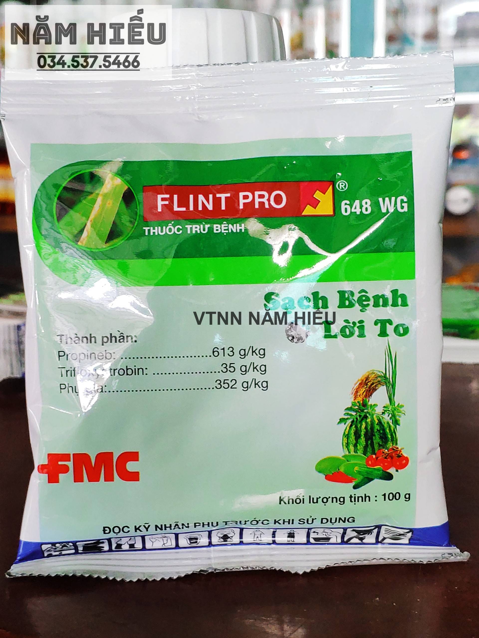 FLINT PRO 648WG - gói 100g - Thuoc tru bệnh Đạo ôn, thán thư, đốm lá ...