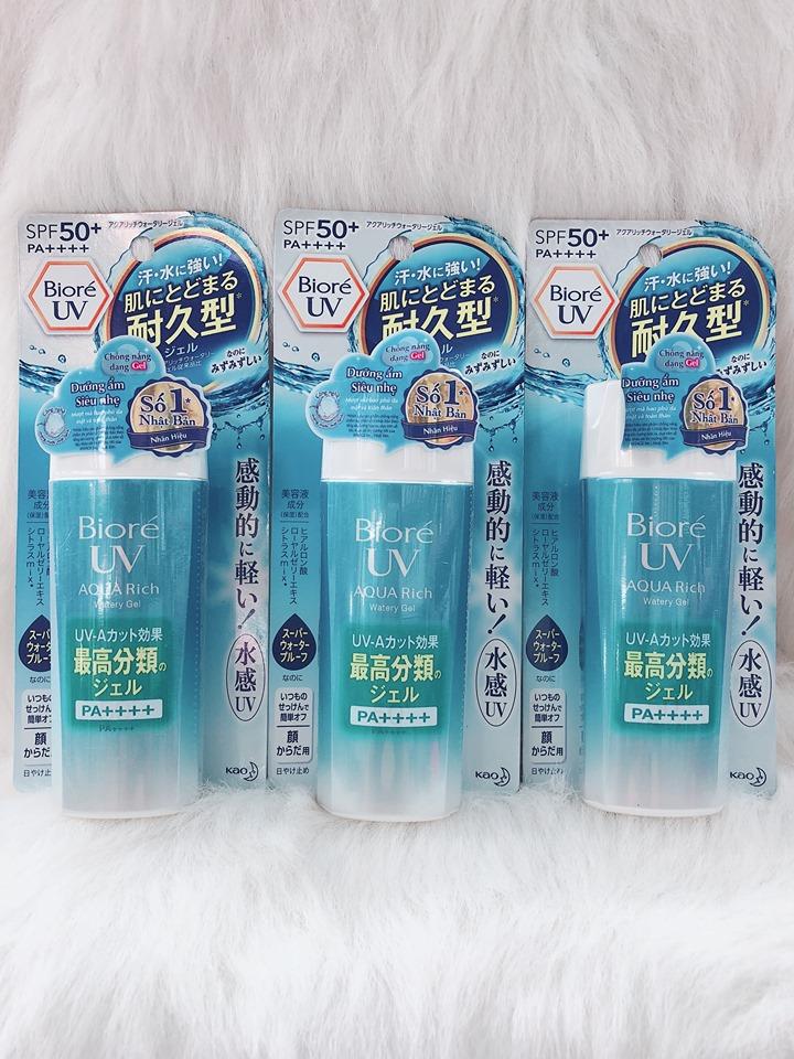 Kem Chống Nắng Biore UV Aqua Rich Watery Essence 50g Watery Gel 90ml ...
