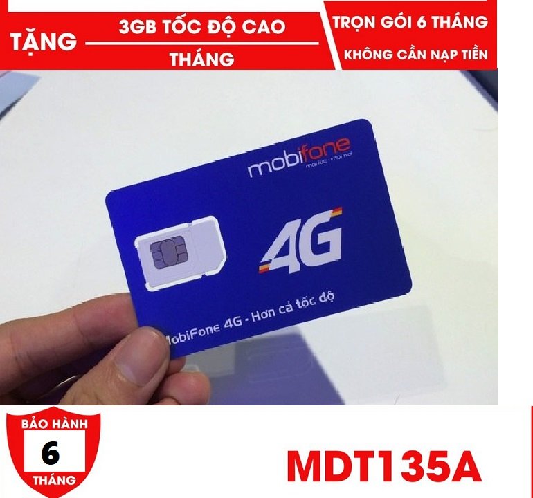 sim data mobi trọn gói 6T không tốn phí gia hạn MUA NGAY SIM 4G MDT135A ...