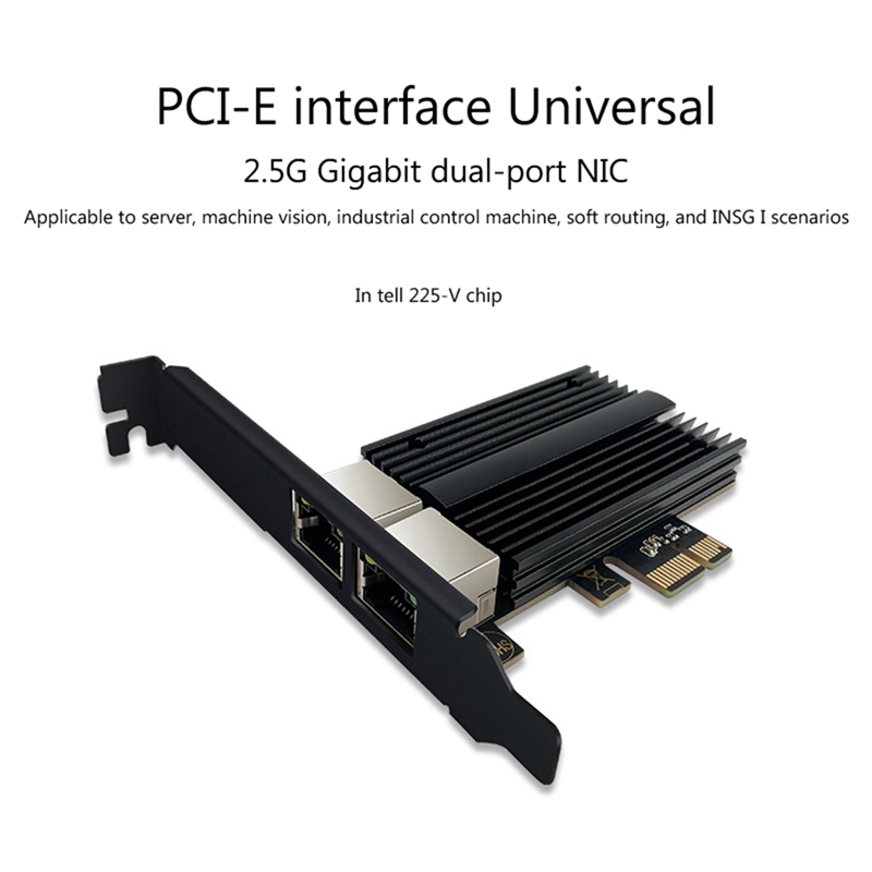 PCIe Network Adapter Dual-Port 2.5G/1G/100Mbps PCI Express I225V ...
