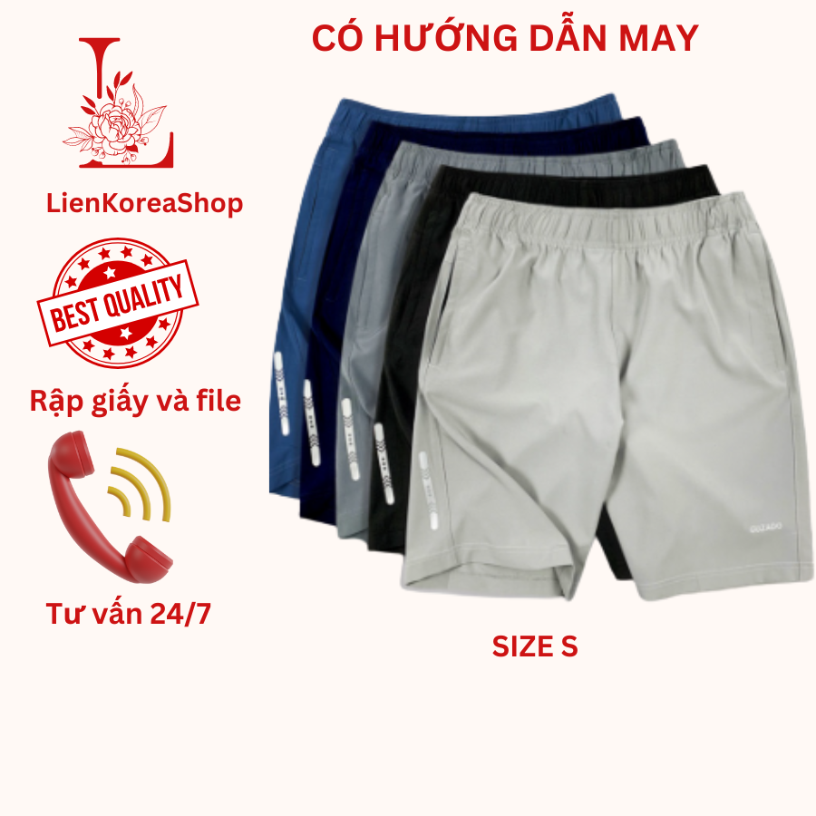 Rập giấy file a4 tự in may quần đùi nam thể thao quần running phong ...