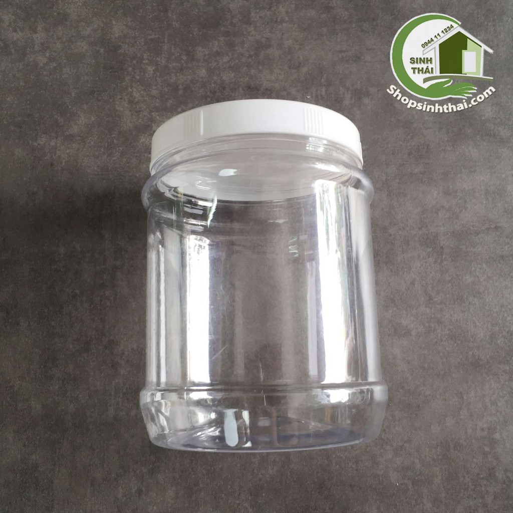 [HCM]Hũ nhựa tròn nhỏ - hộp nhựa trắng trong suốt - keo nhựa Pet 13cm x 75cm - MixASale