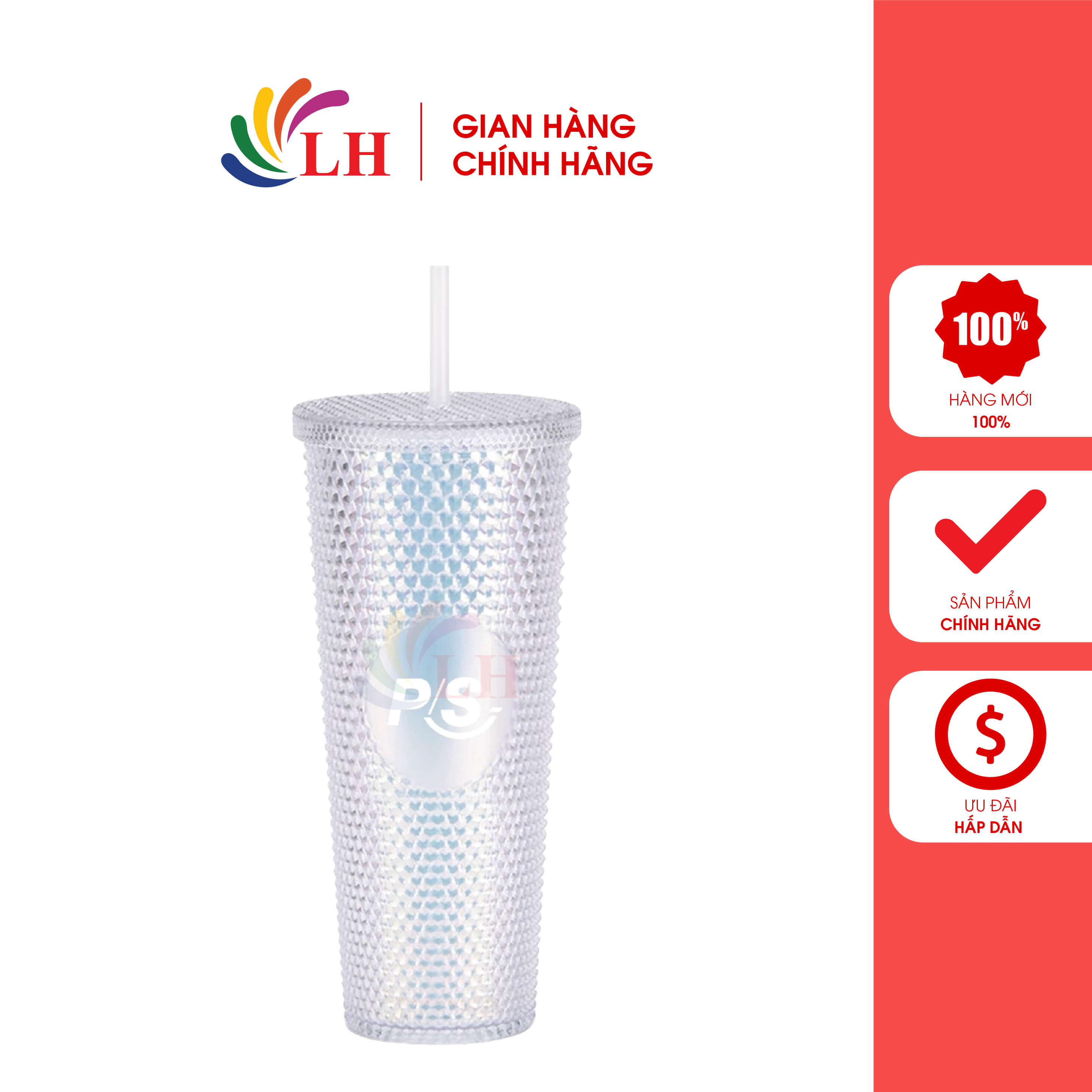 Ly Diamond P/S 700ml - Nhựa 2 lớp được dập nổi hình khối bắt sáng và ...