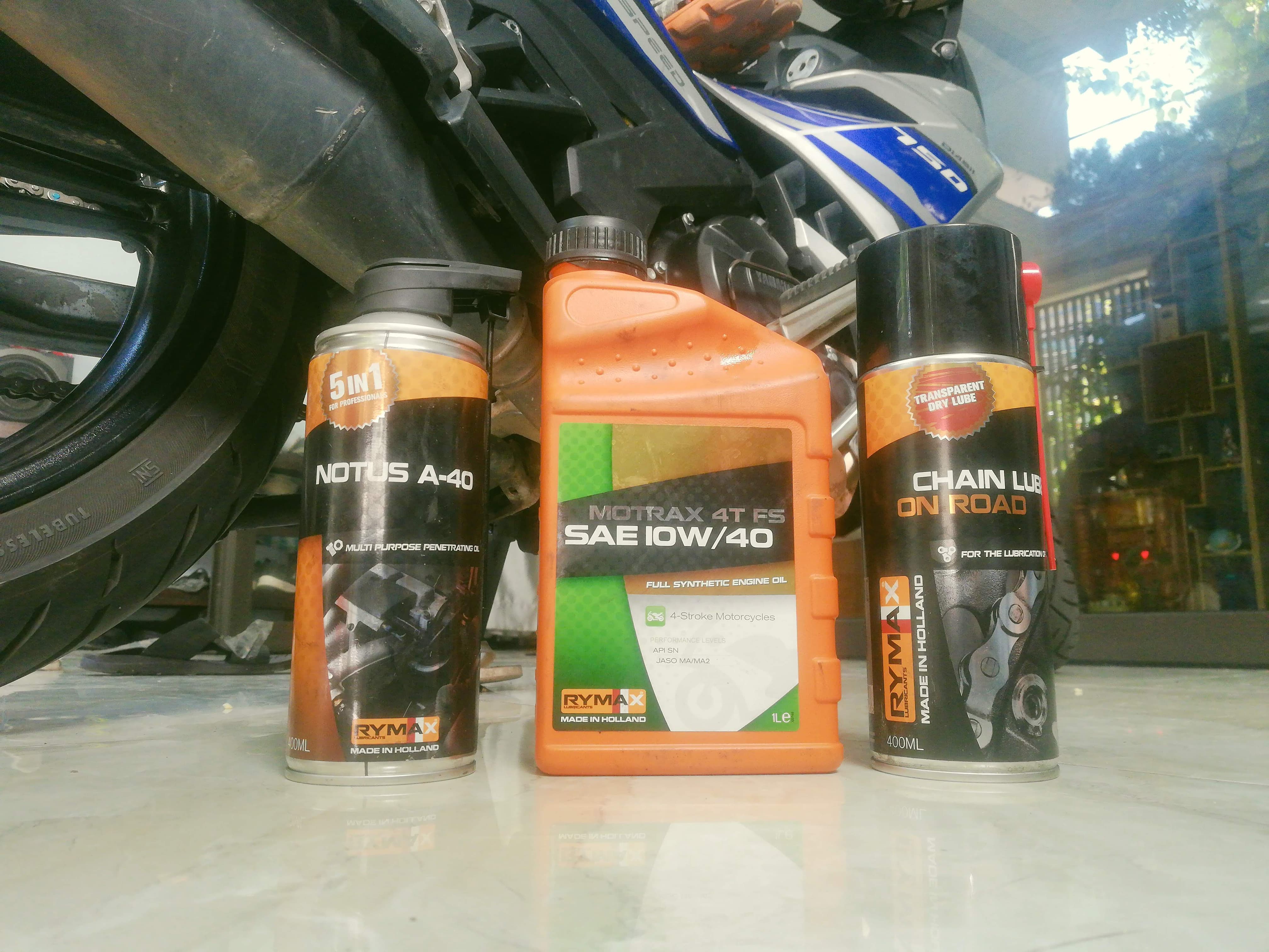 Combo Rymax Notus A-40, Rymax Chain Lube, Rymax Motrax 4T FS SAE 10W/40 ...
