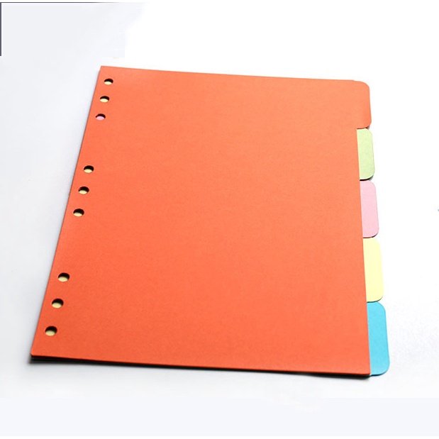 Set 5 tab phân trang A5 màu Pastel trơn bìa cứng, VPP TUE MINH tab bìa ...