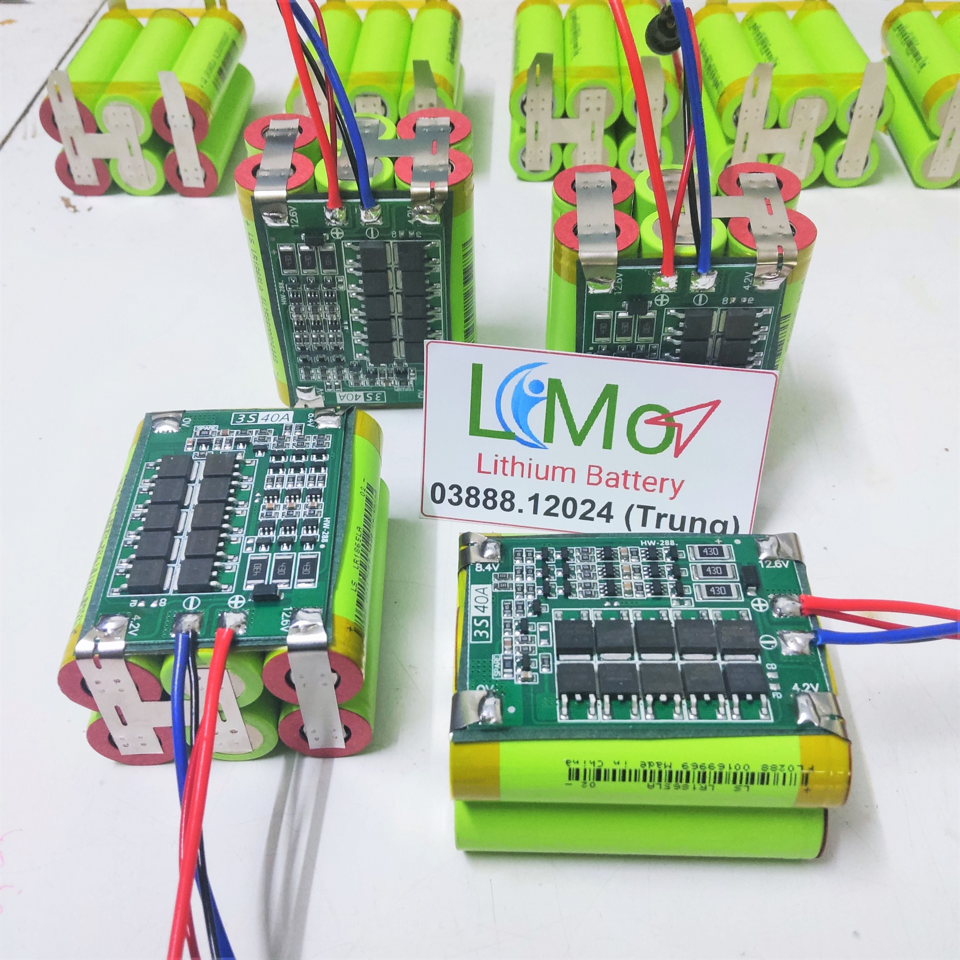 Khối pin 3S 126v - 5Ah xả 40A Đóng sẵn. Mua kèm sạc nhanh Pin lithium ...