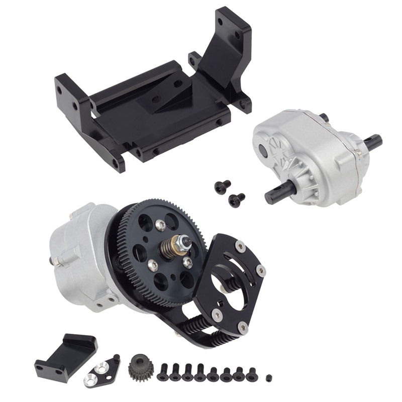 Metal R3 Single Speed Gearbox and Transfer Case Set for RC4WD D90 ...