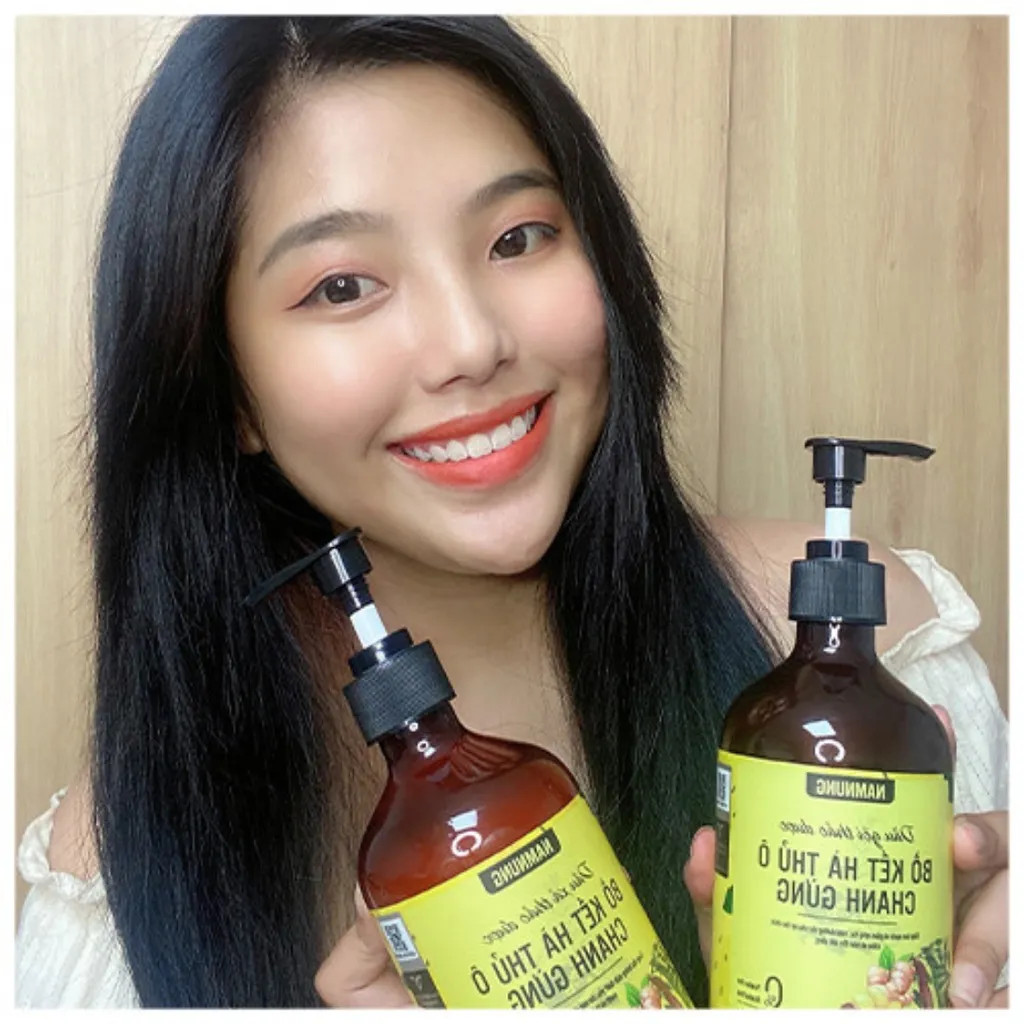 Dầu gội thảo dược namnung dung tích 500mlCombo gội xả Bồ kết Hà thủ ô Chanh Gừng ngăn ngừa rụng ...