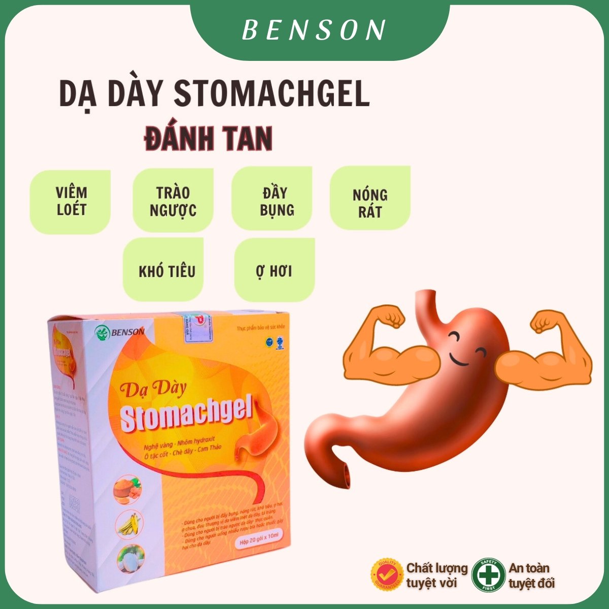 Dạ dày Stomachgel hiệu quả với người bị đau dạ dày với biểu hiện đau ...