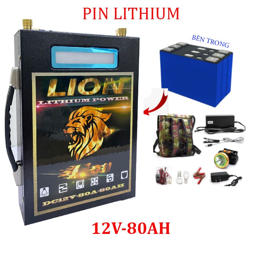 Pin Lithium 12v- Bình Pin Lion 200Ah-150Ah-100Ah-80Ah Bộ Lưu Trữ Điện ...