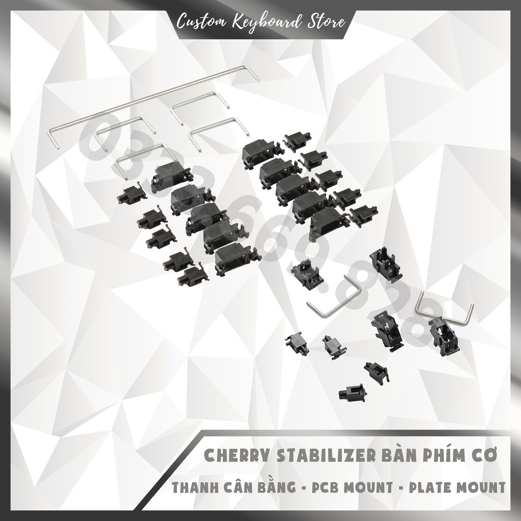 Stab Bàn Phím Cơ Cherry Genuine - Cherry Screw - Trong Suốt - Thanh Cân ...