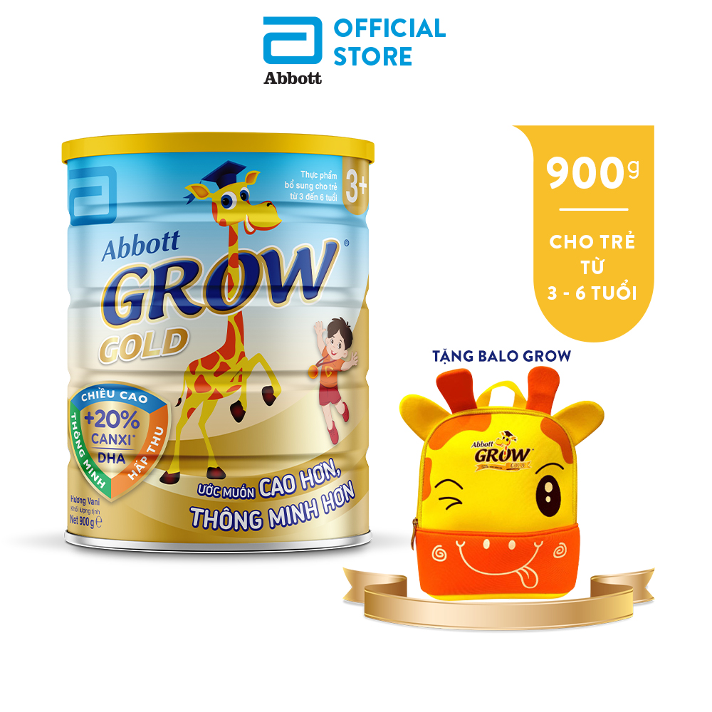 Tặng 1 quà 2 lon abbott grow gold 3 900g tặng 1 gối đi xe hươu grow - MixASale